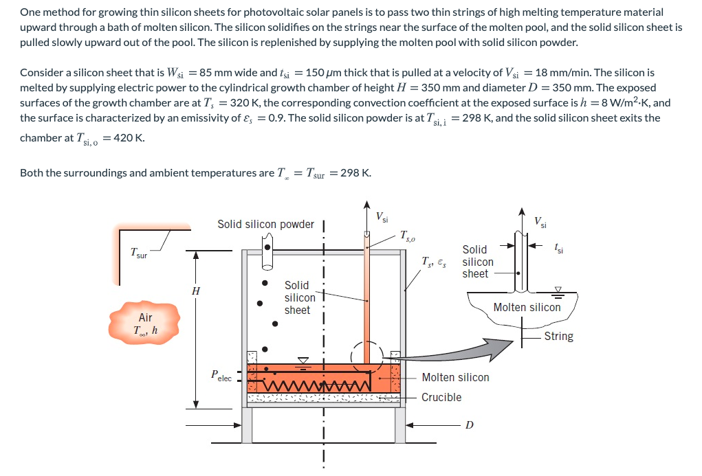 Solved a) Determine the electric power, Pelec, needed to | Chegg.com