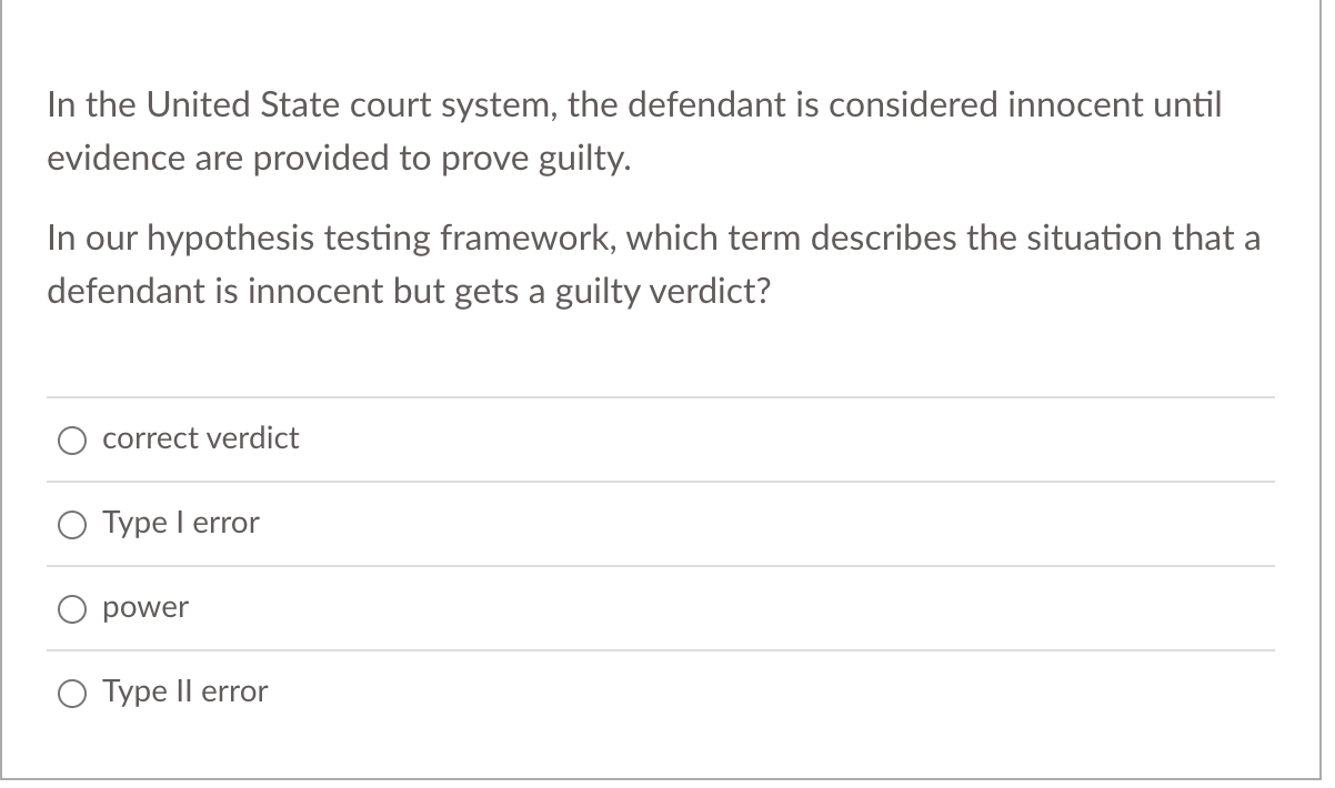 Solved In the United State court system, the defendant is | Chegg.com