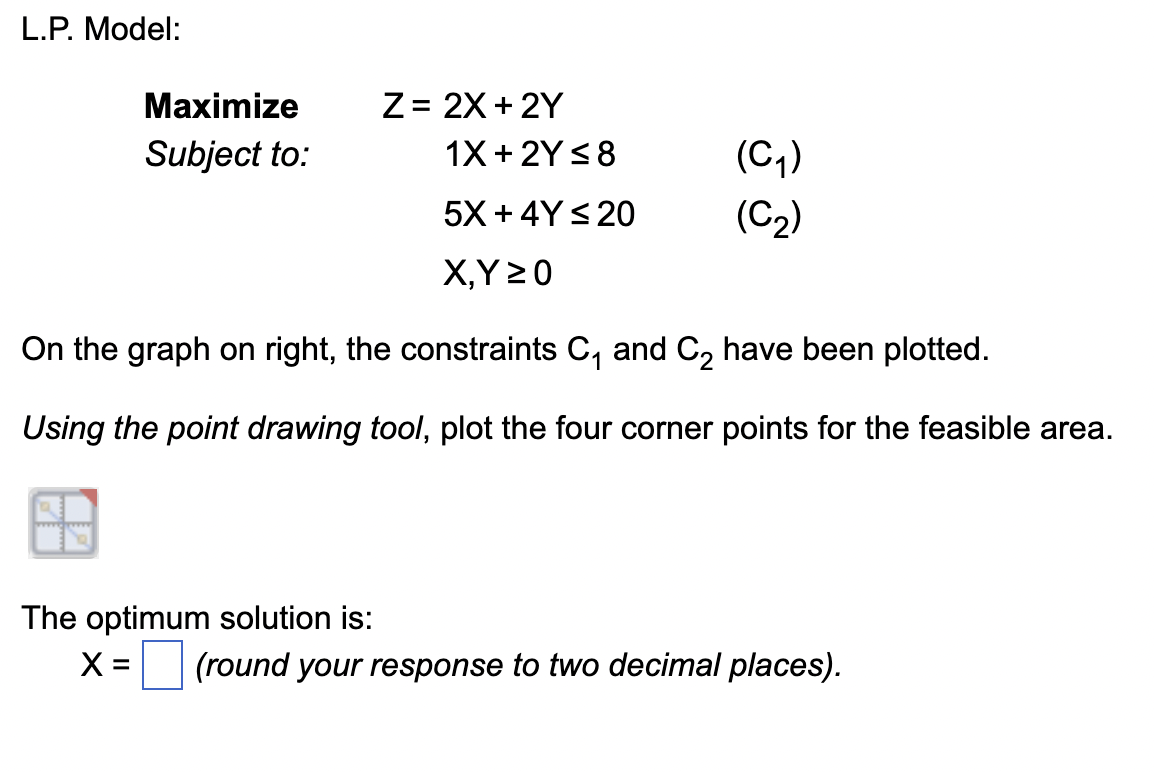 Solved L.P. Model: On the graph on right, the constraints C1 | Chegg.com