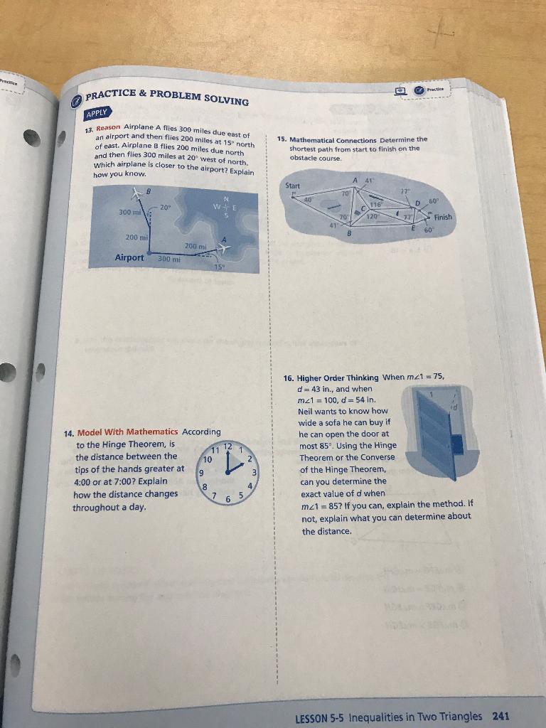 Solved PRACTICE & PROBLEM SOLVING 13. Reason Airplane A | Chegg.com