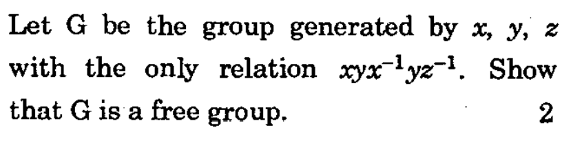 Solved Let G be the group generated by x,y,z with the only | Chegg.com