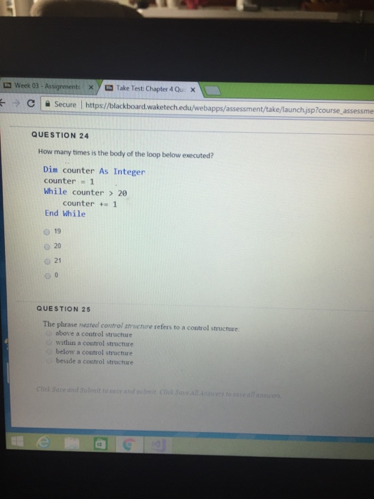 Solved How many times is the body of the loop below | Chegg.com