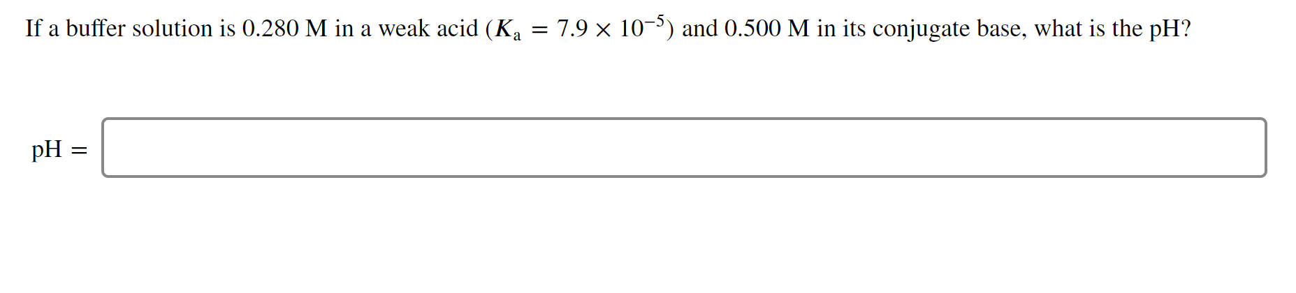 Solved If a buffer solution is 0.280 M in a weak acid (Ka | Chegg.com