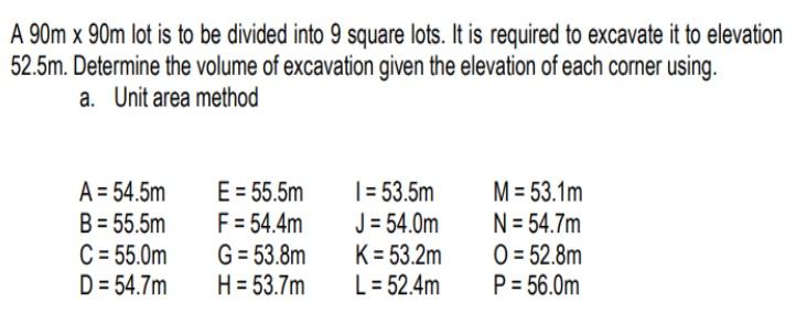 Solved A 90m x 90m lot is to be divided into 9 square lots. | Chegg.com