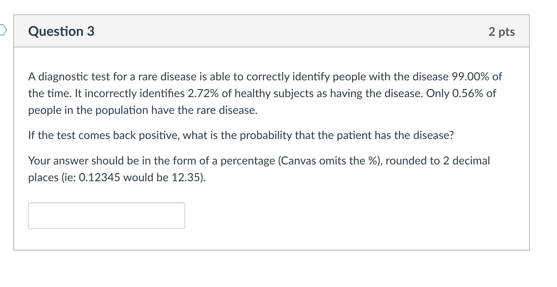 Solved A diagnostic test for a rare disease is able to | Chegg.com