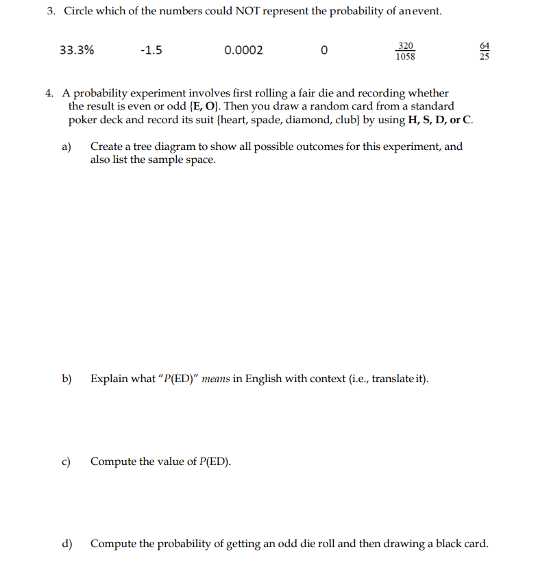 Solved 3. Circle which of the numbers could NOT represent | Chegg.com