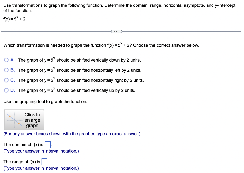 Solved Use transformations to graph the following function. | Chegg.com