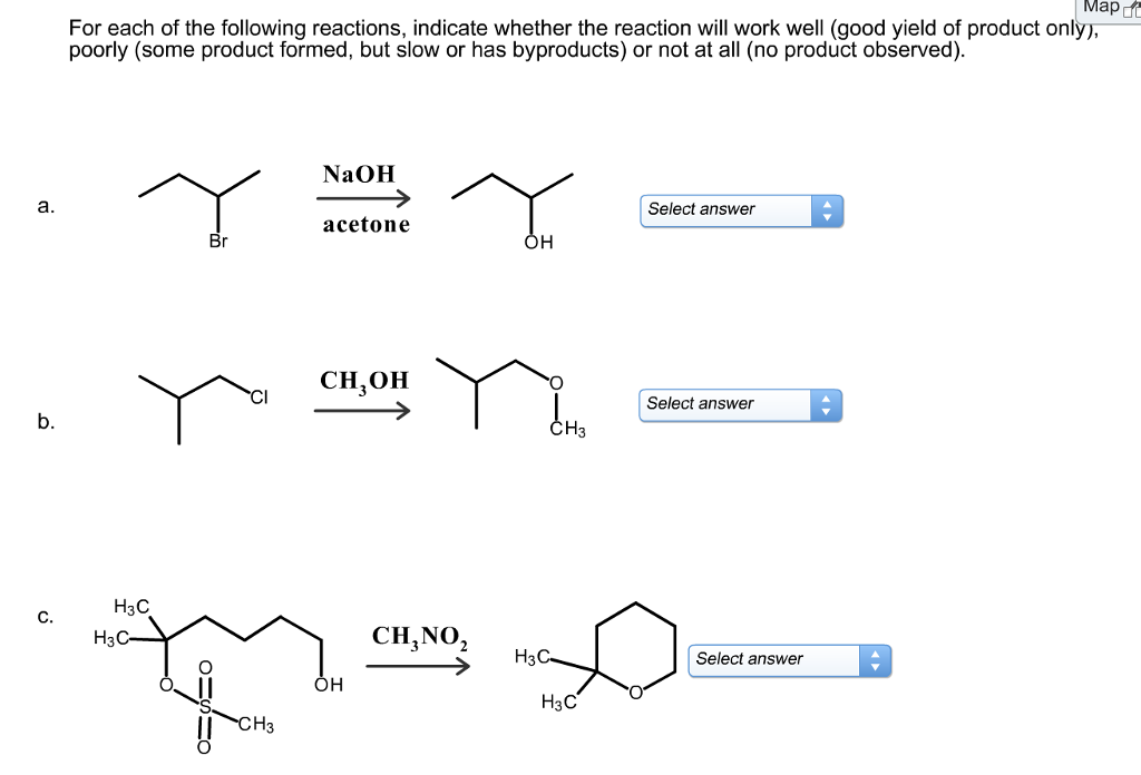 Solved Map For each of the following reactions, indicate | Chegg.com