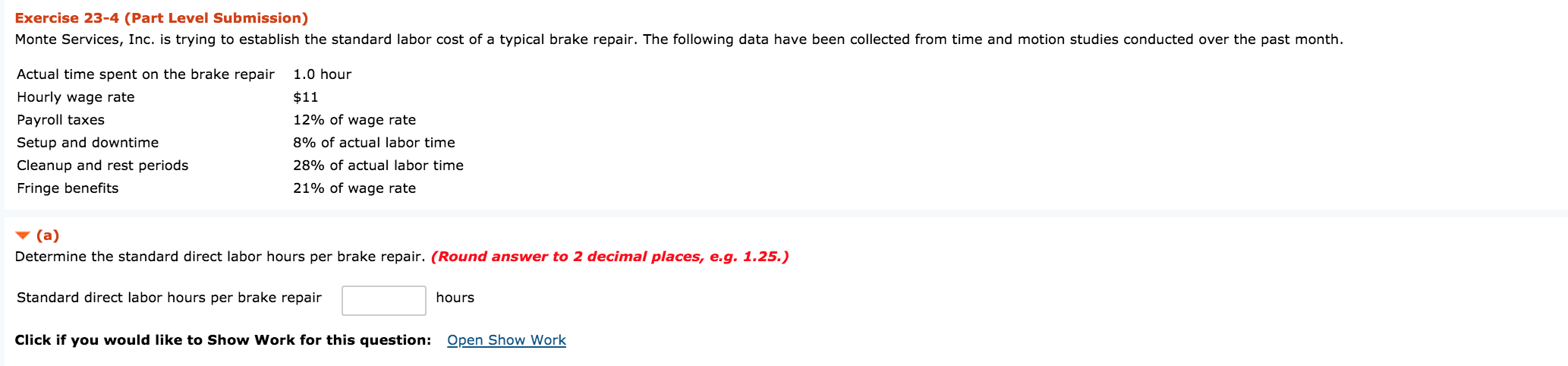 Solved Exercise 23-4 (Part Level Submission) Monte Services, | Chegg.com