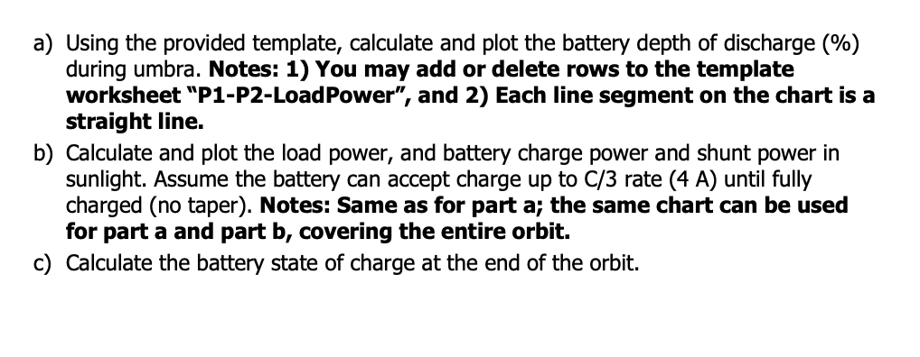 Solved 1. Energy Balance - Low Power Payload [50 points] - | Chegg.com