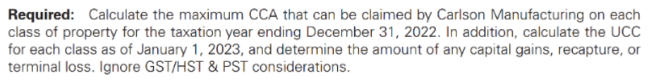 Solved AP 5-2 (CCA Calculations) On January 1, 2022, Carlson | Chegg.com