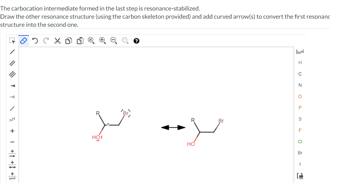 Solved The carbocation intermediate formed in the last step | Chegg.com
