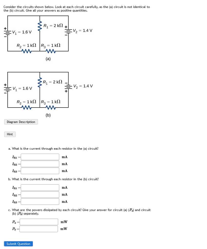 Solved Consider the circuits shown below. Look at each | Chegg.com