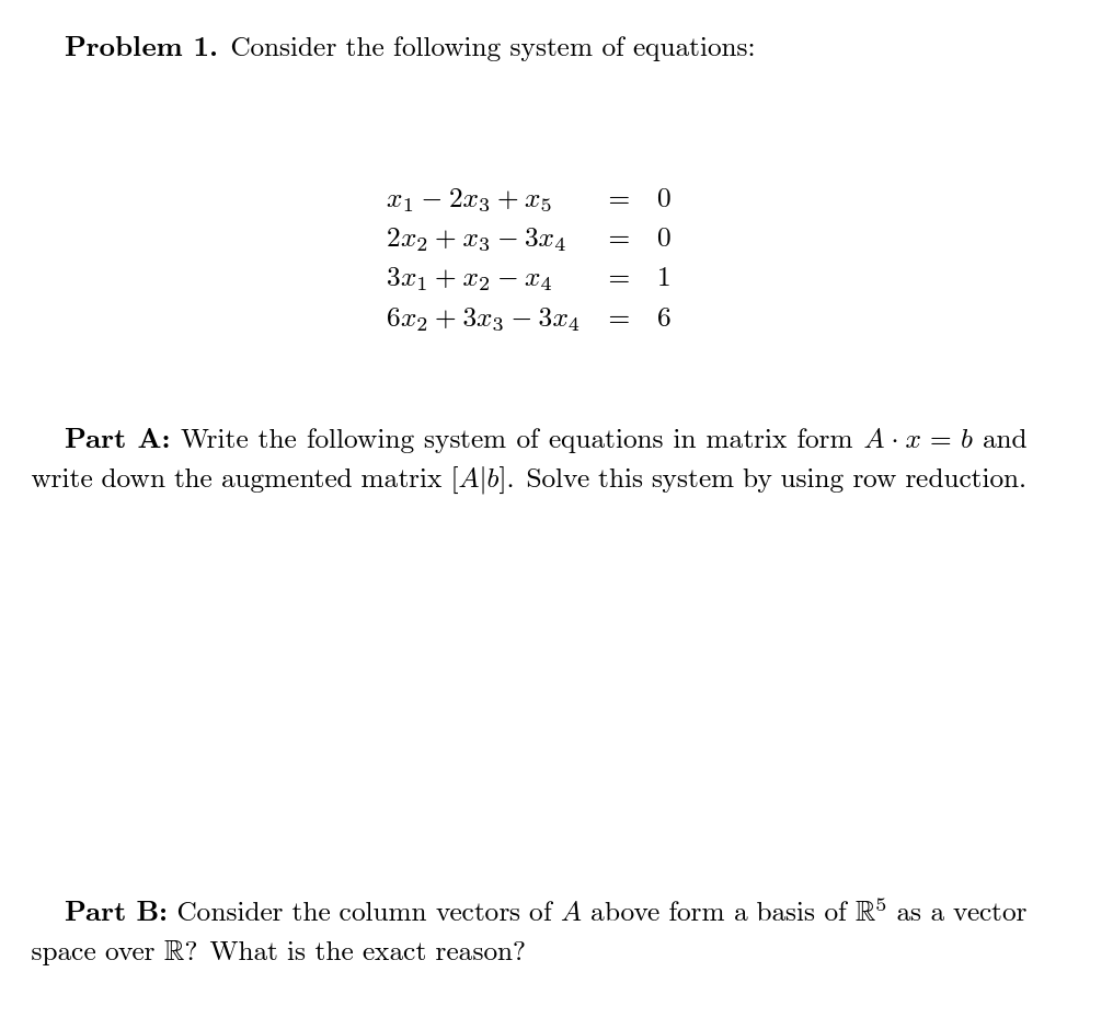 Solved Problem 1. Consider the following system of | Chegg.com