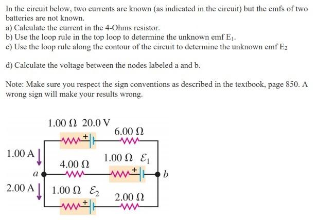 Solved In the circuit below, two currents are known (as | Chegg.com