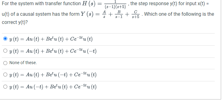 Solved For the system with transfer function | Chegg.com