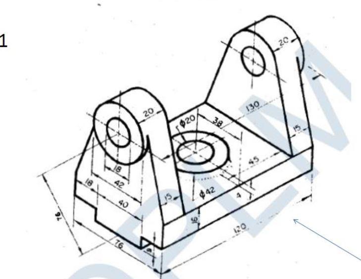 Solved Front view , Left hand side view and top view of | Chegg.com