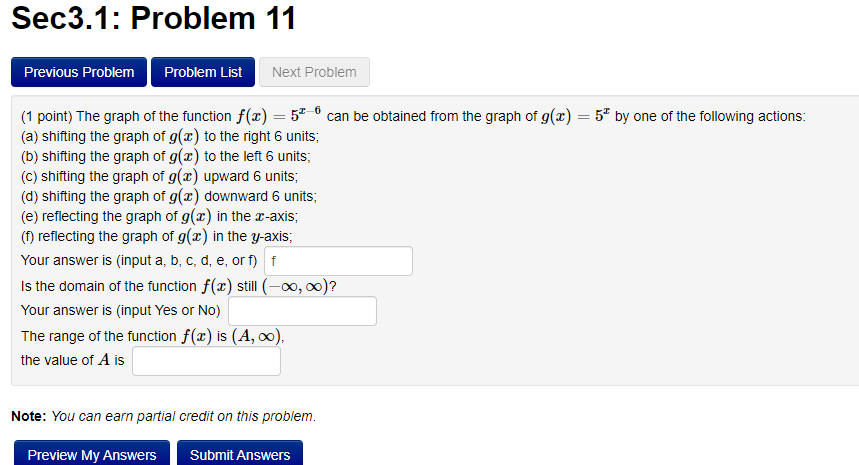 Solved Sec3.1: Problem 11 Previous Problem Problem List Next | Chegg.com