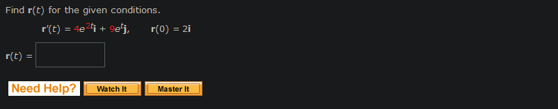 Solved Find r(t) for the given conditions. | Chegg.com