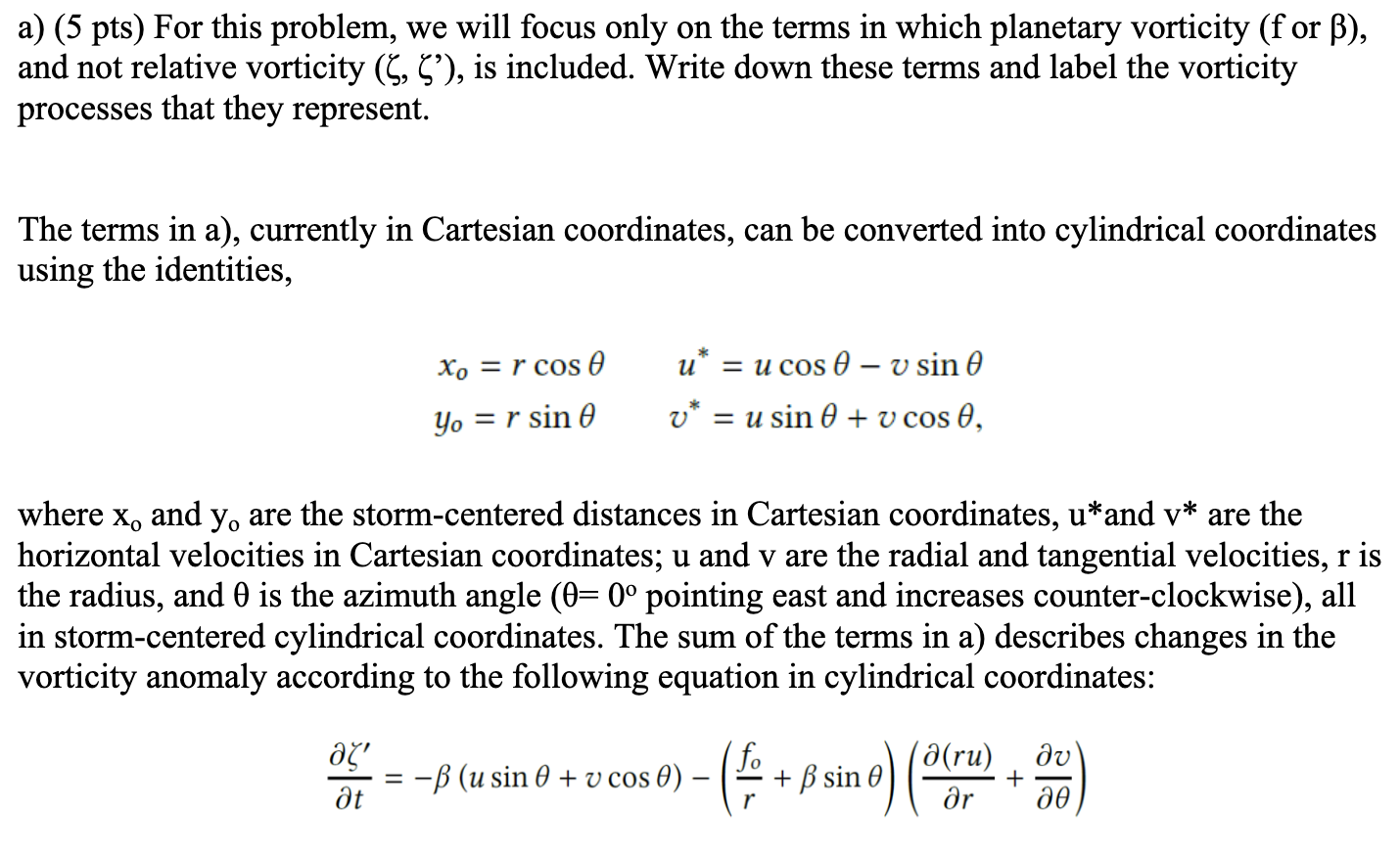 Solved 1. In class, we learned that the beta effect in TC | Chegg.com