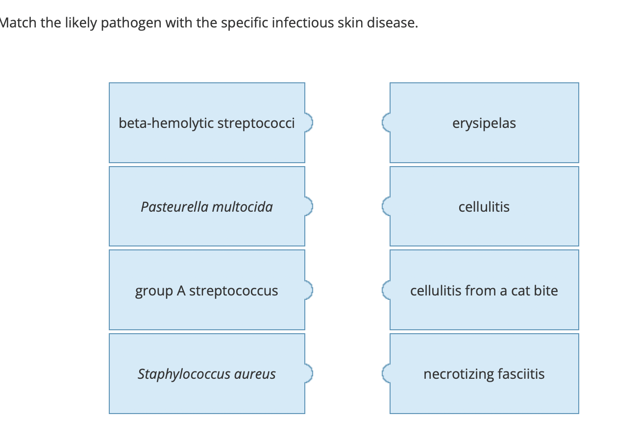 Solved Match the likely pathogen with the specific | Chegg.com