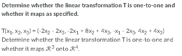 Solved Determine whether the linear transformation Tis | Chegg.com