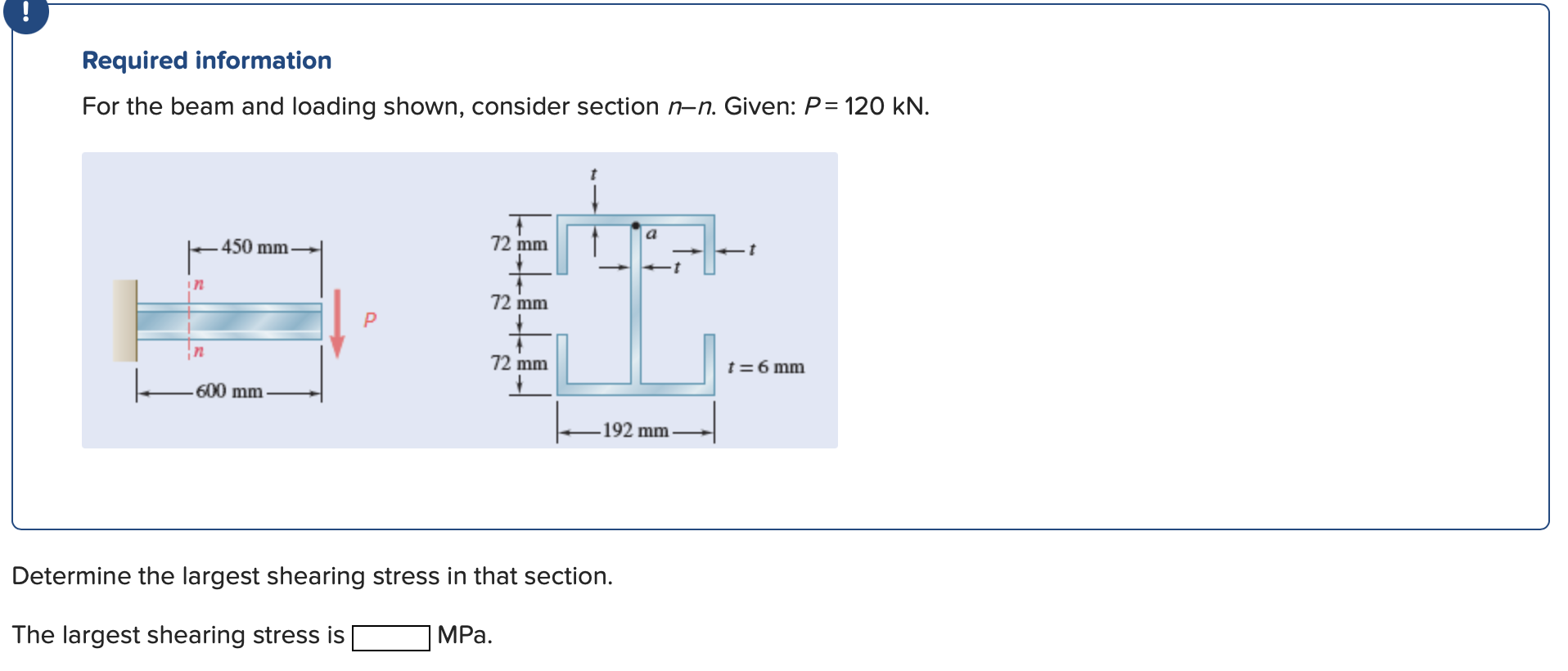 Solved Required information For the beam and loading shown, | Chegg.com