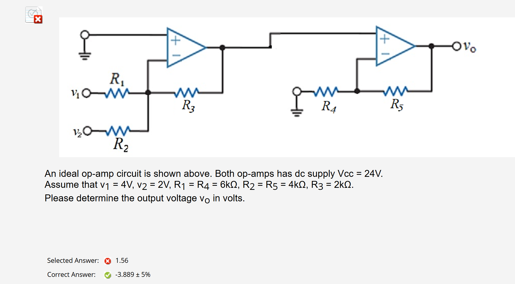 Solved An ﻿ideal op-amp circuit is ﻿shown above. Both | Chegg.com
