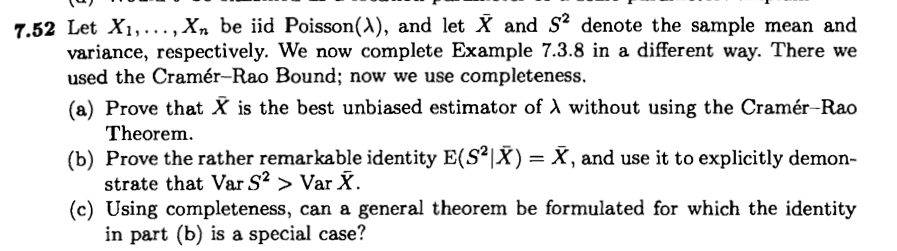Solved 400 7.52 Let X1,..., Xn be iid Poisson(1), and let X | Chegg.com
