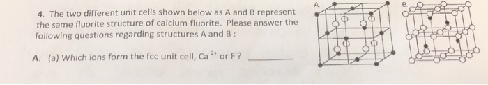Solved A. 8. 4. The two different unit cells shown below as | Chegg.com