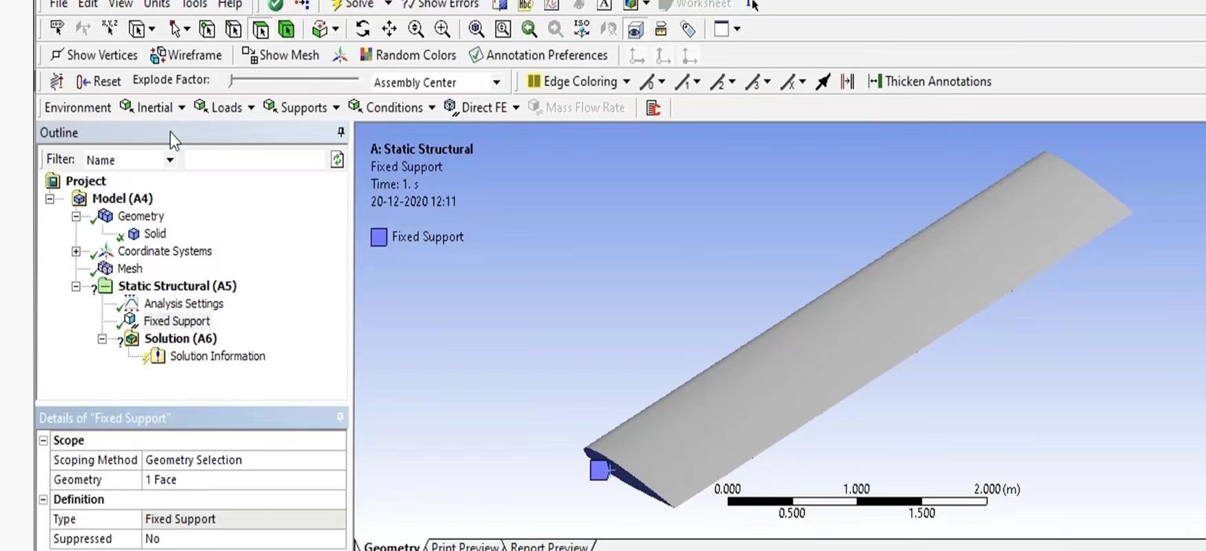 Design a 3D wing using ANSYS software . set your | Chegg.com