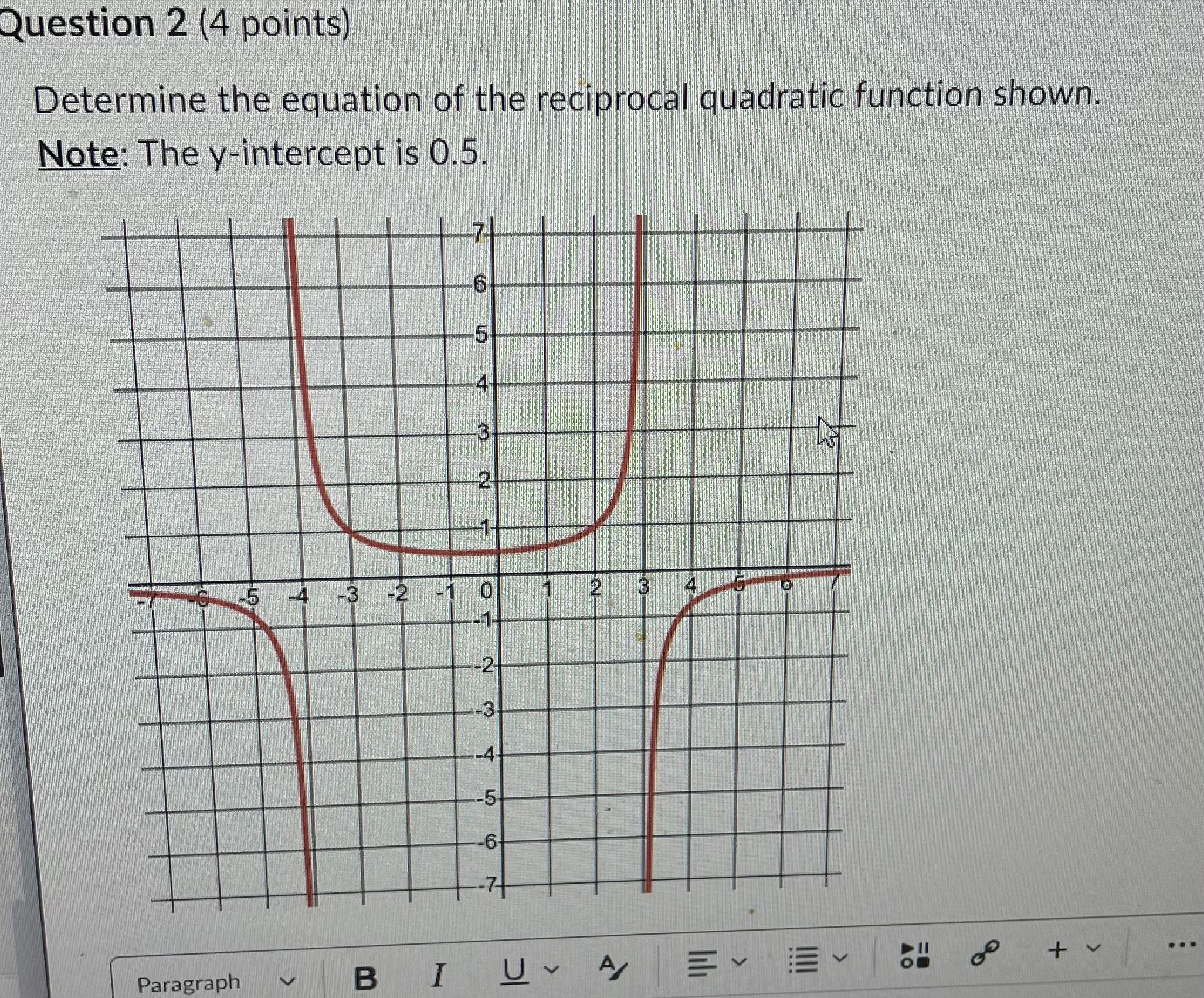 Solved Determine the equation of the reciprocal quadratic | Chegg.com Solved Determine the equation of the reciprocal quadratic | Chegg.com