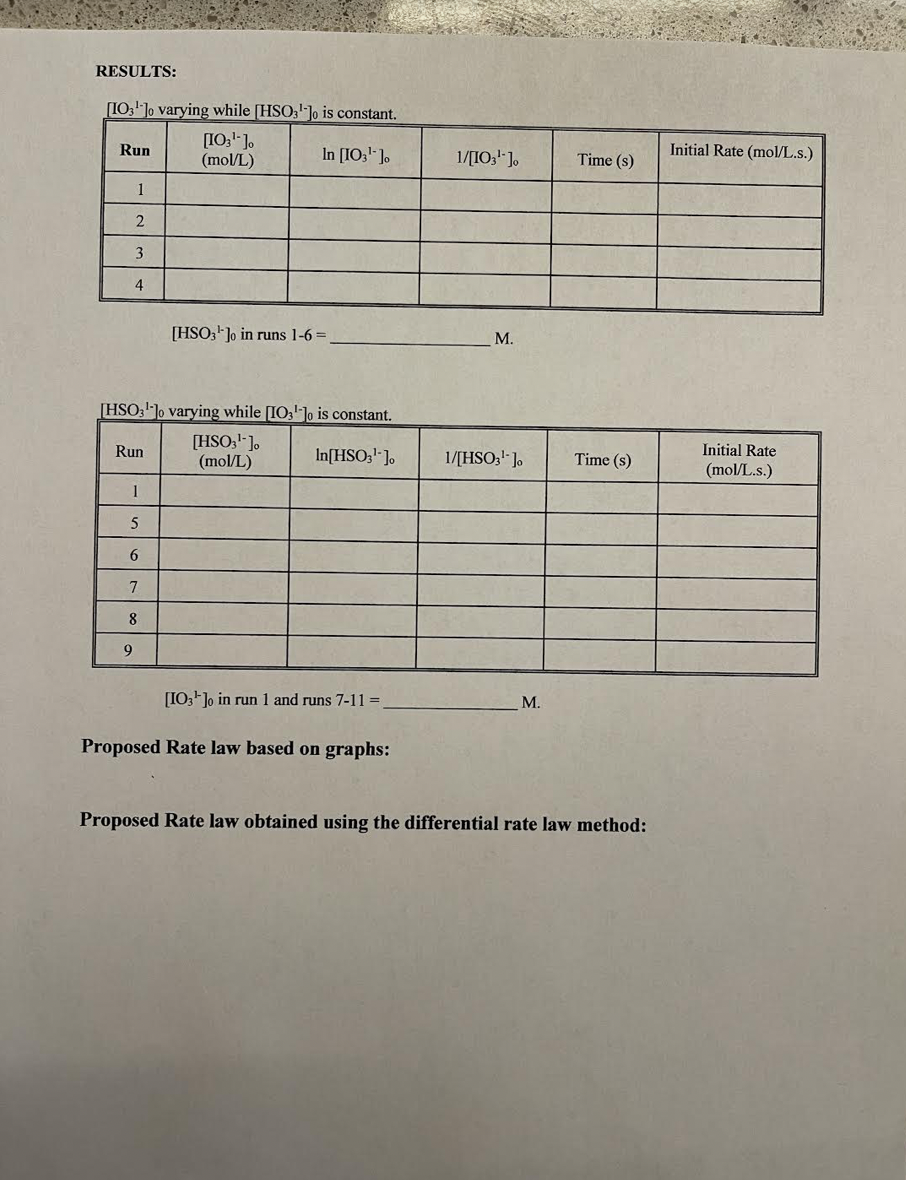 Using the data entered into the tables of results, | Chegg.com