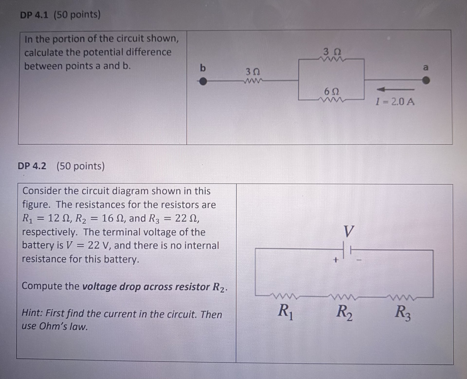 Solved In the portion of the circuit shown, calculate the | Chegg.com