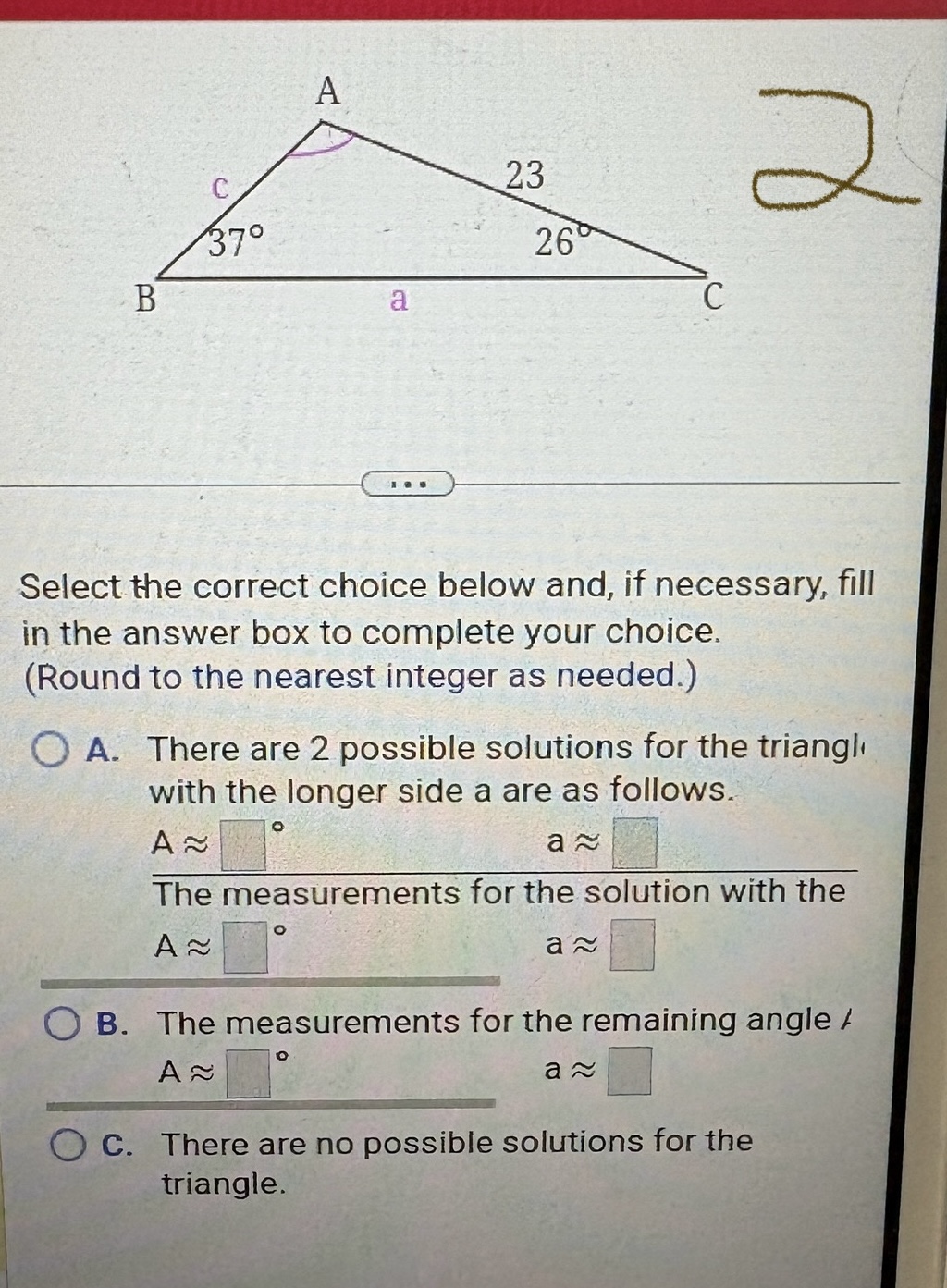 Solved Select the correct choice below and, if necessary, | Chegg.com