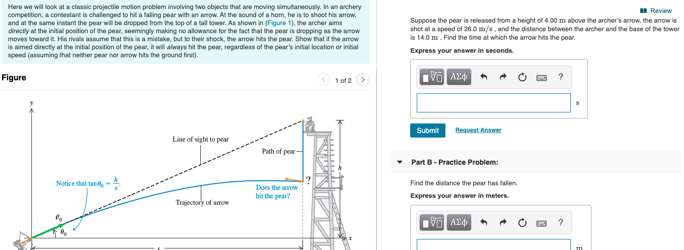 Solved Here we will look at a classic projectile motion | Chegg.com