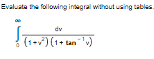 Solved Evaluate the following integral without using tables. | Chegg.com