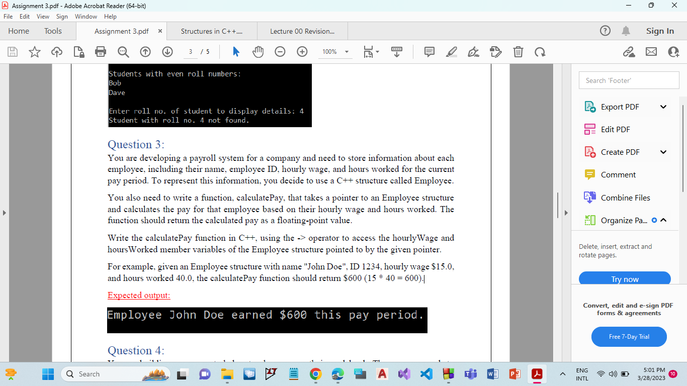 Solved (8) Assignment 3.pdf - Adobe Acrobat Reader (64-bit) | Chegg.com