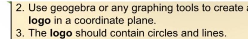 2. Use geogebra or any graphing tools to create logo | Chegg.com
