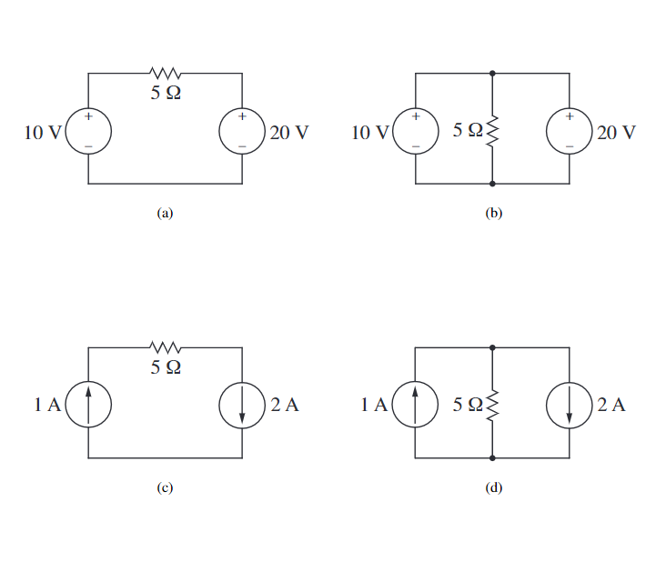 Solved 2. For the circuits shown on the previous | Chegg.com
