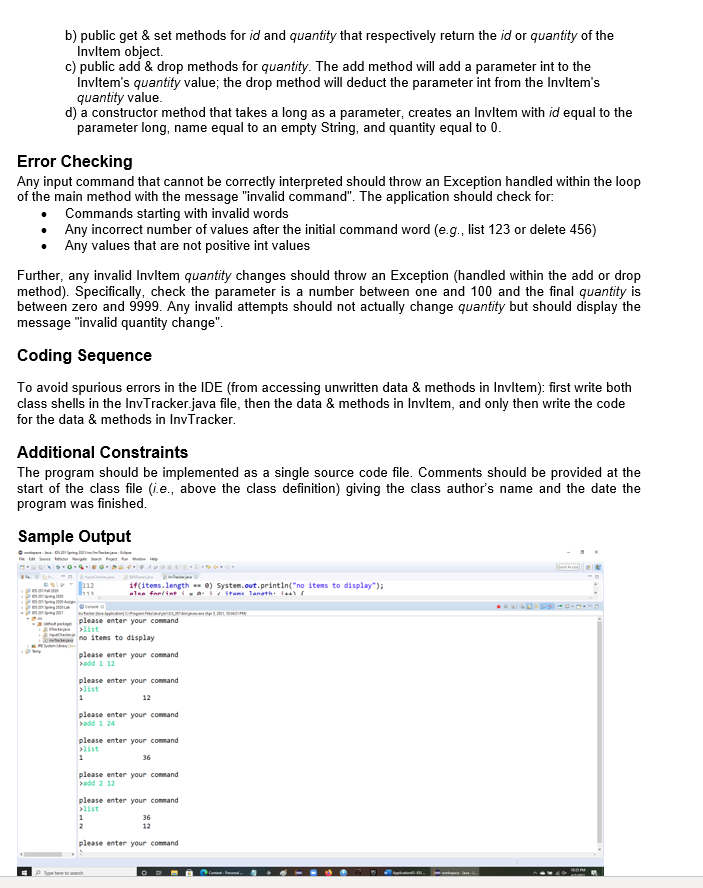 Solved Assignment Create a console application for managing | Chegg.com