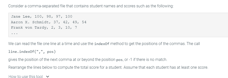 Solved We can read the file one line at a time and use the | Chegg.com