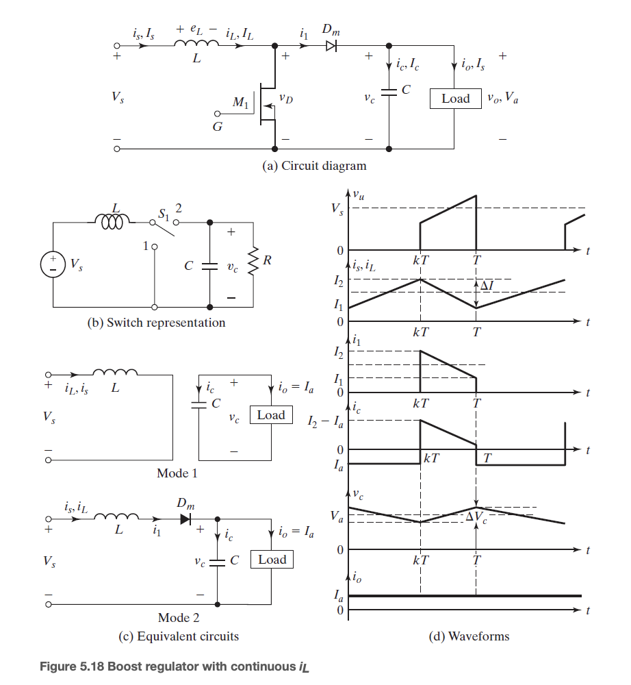 Solved The Boost regulator as shown in Fig. 5.18() in the | Chegg.com