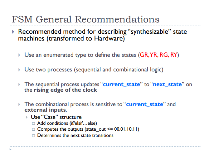 Solved FSM General Recommendations Recommended method for | Chegg.com
