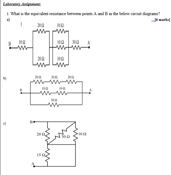 Solved Laboratory Assignment: 1. What is the equivalent | Chegg.com