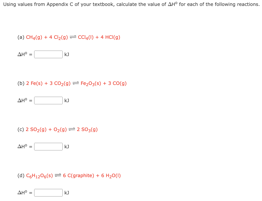 Solved Using values from Appendix C of your textbook, | Chegg.com