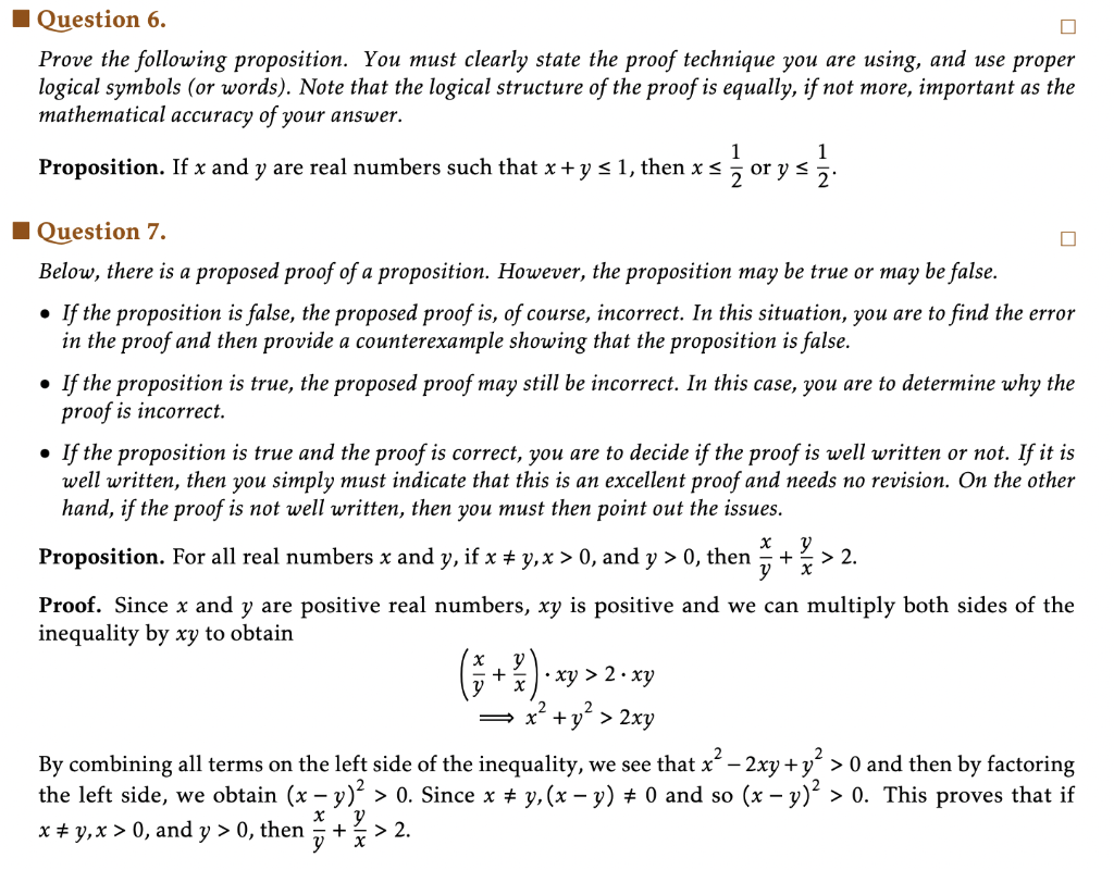 Solved Question 6. Prove the following proposition. You must | Chegg.com