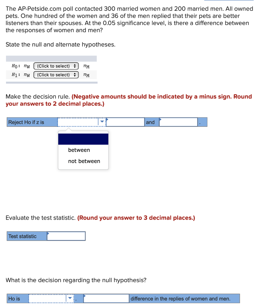 Solved 1) options for part c are reject/do not reject and | Chegg.com