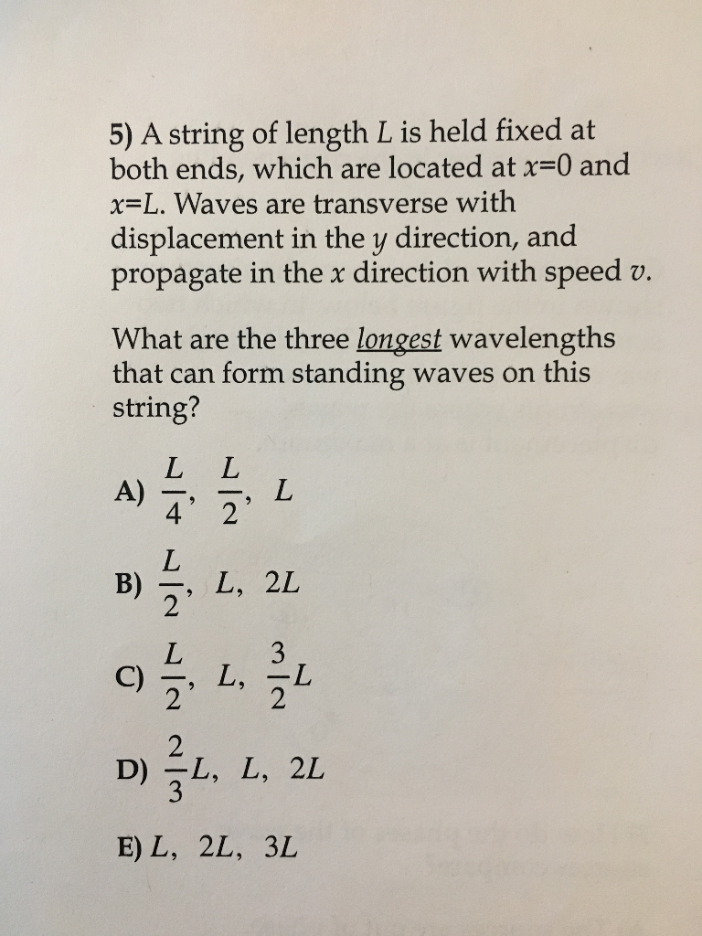 Solved A string of length L is held fixed at both ends, | Chegg.com