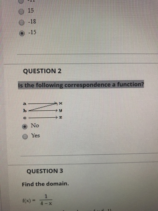 Solved 15 O -18 ⓔ-15 QUESTION 2 Is the following | Chegg.com